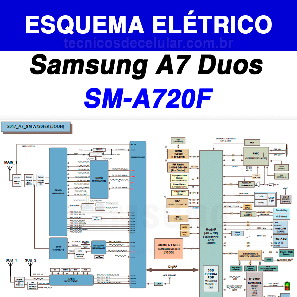 Esquema Elétrico Samsung Galaxy A7 Duos SM-A720F