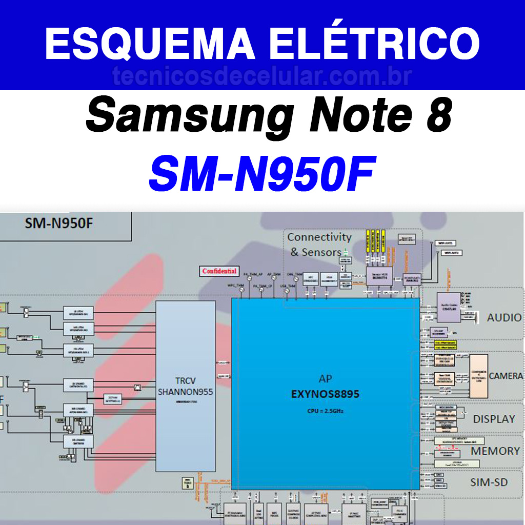 Esquema Elétrico Samsung Galaxy Note 8 SM-N950F