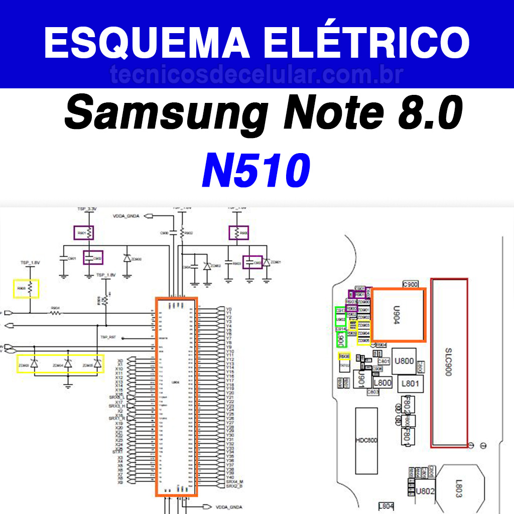 Esquema Elétrico Samsung Galaxy Note 8.0 N510